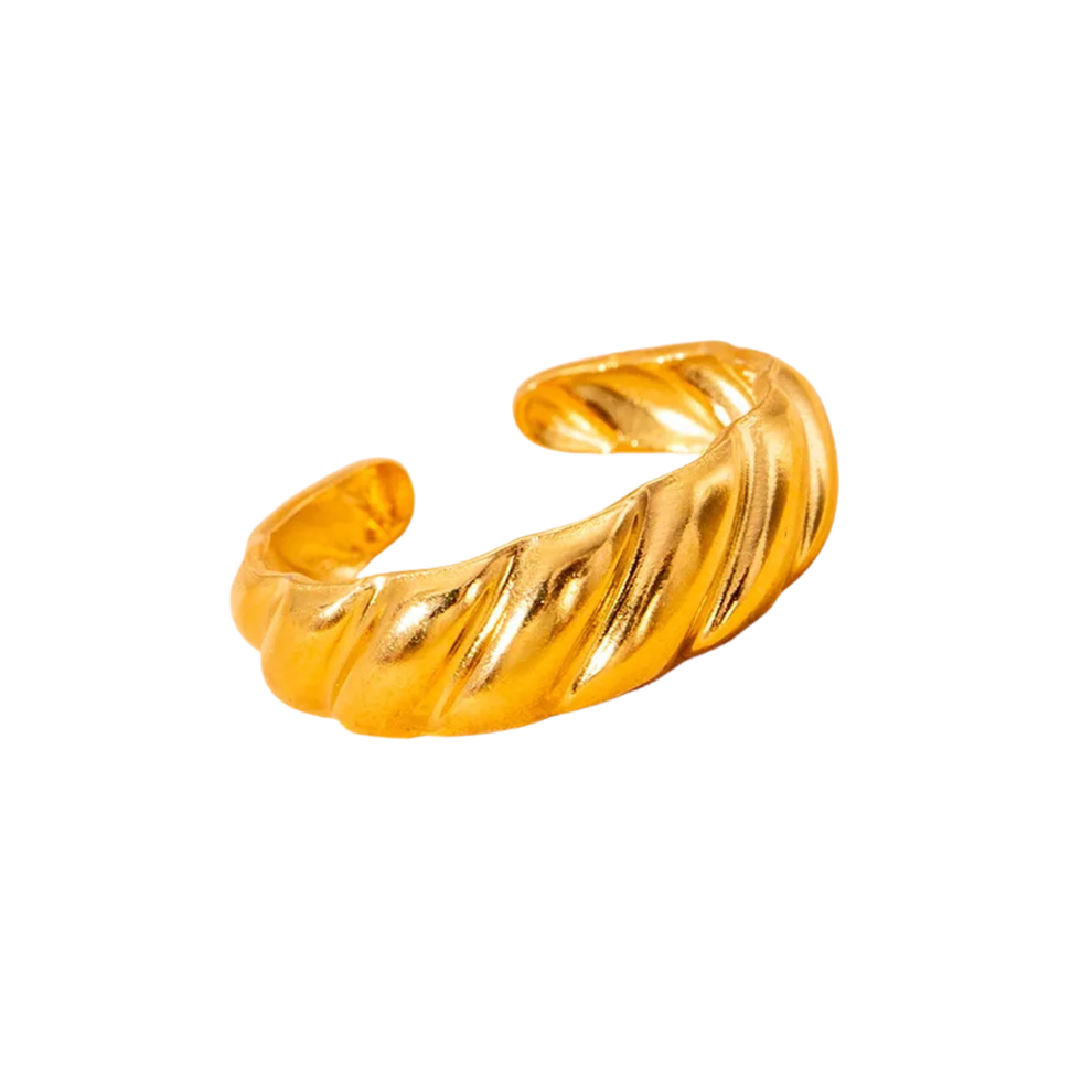 Rowan Ring | Gold Sculpted Adjustable Ring – Mood Jewelry – MOOD