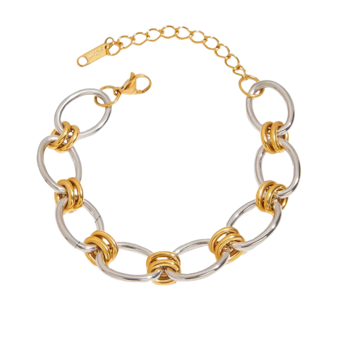 Milan Mixed Metals Bracelet – Gold & Silver Link Chain | Mood Jewelry ...